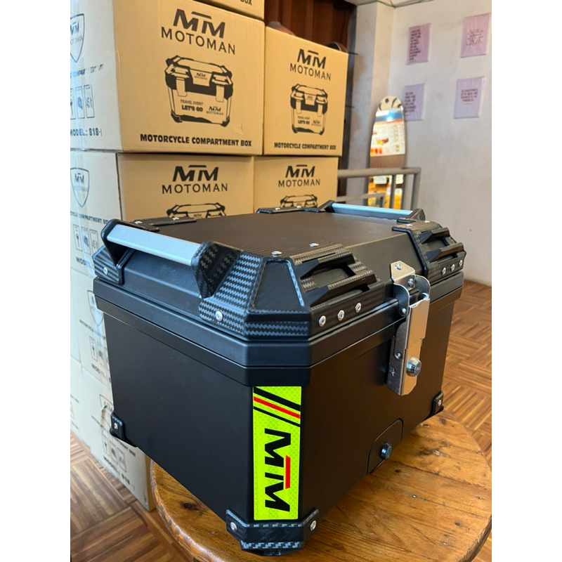 TOP BOX 45L Motoman with foam backrest | Shopee Philippines