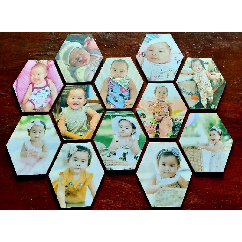 Personalized Hexagon Sintra Board Wall Decor A5 Size (Flat Type ...
