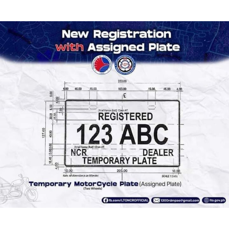 Motorcycle Temporary Plate | Shopee Philippines