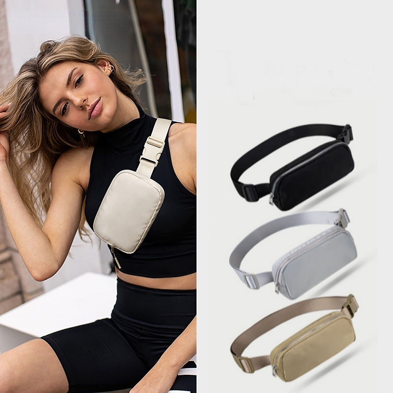 Simple Harajuku Style Woman Cute Chest Bag Canvas Dumpling Bags For ...