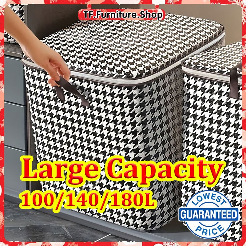 100L/140L/180L Large Capacity Quilt Storage Bag For Clothes Home ...