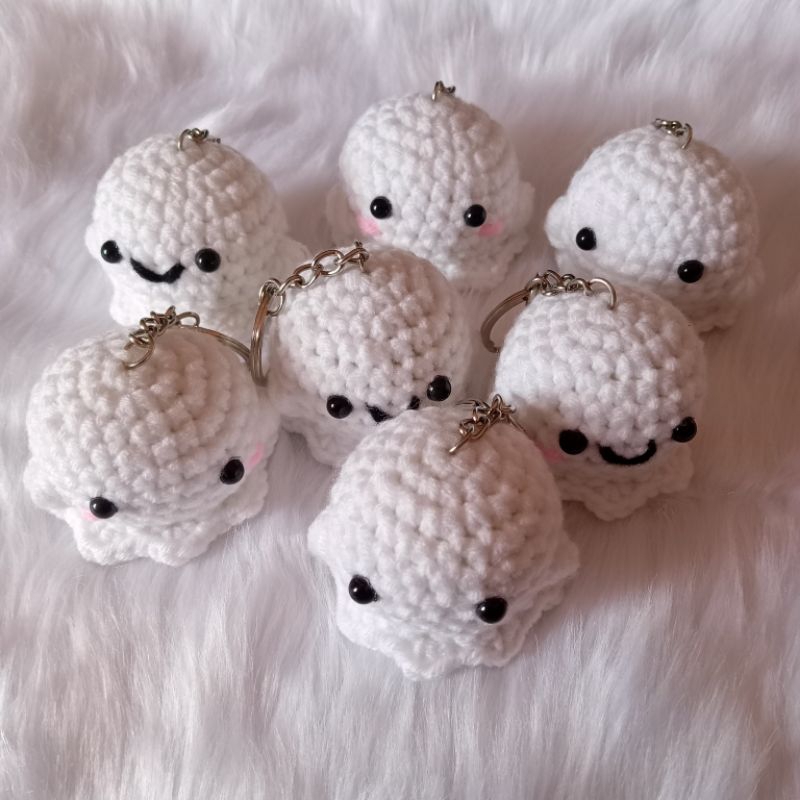 Handmade Ghost Crochet Keychain | Shopee Philippines