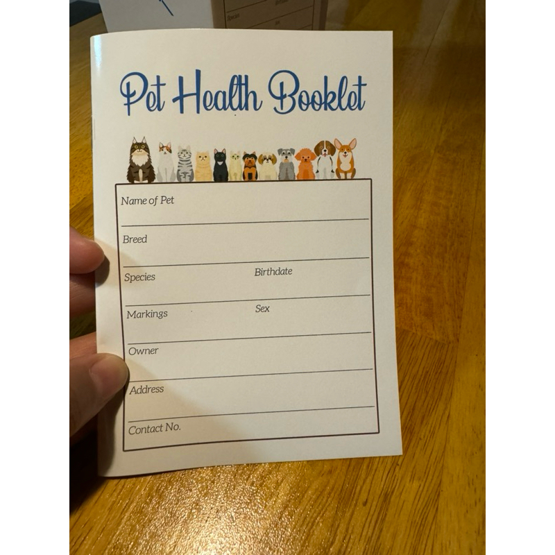 Pet Vaccination Card | Pet Booklet | Shopee Philippines