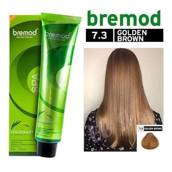 Bremod spa hair color 7.3 golden brown with oxidizer | Shopee Philippines