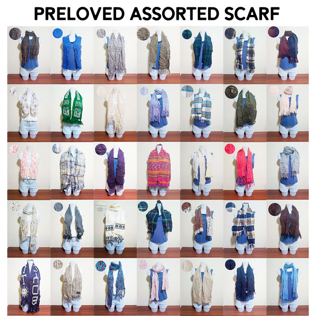 Preloved Assorted Winter Scarf and Shawl from Japan ( Infinity, Wool, Knitted, Cashmere ...