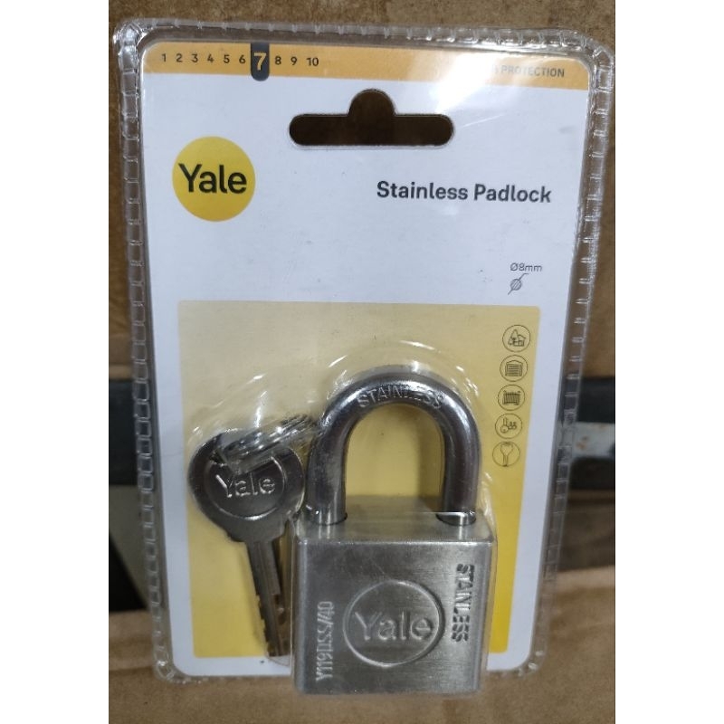 (New Packaging) Yale Marine Grade Stainless Steel Body Padlock Y119DSS ...