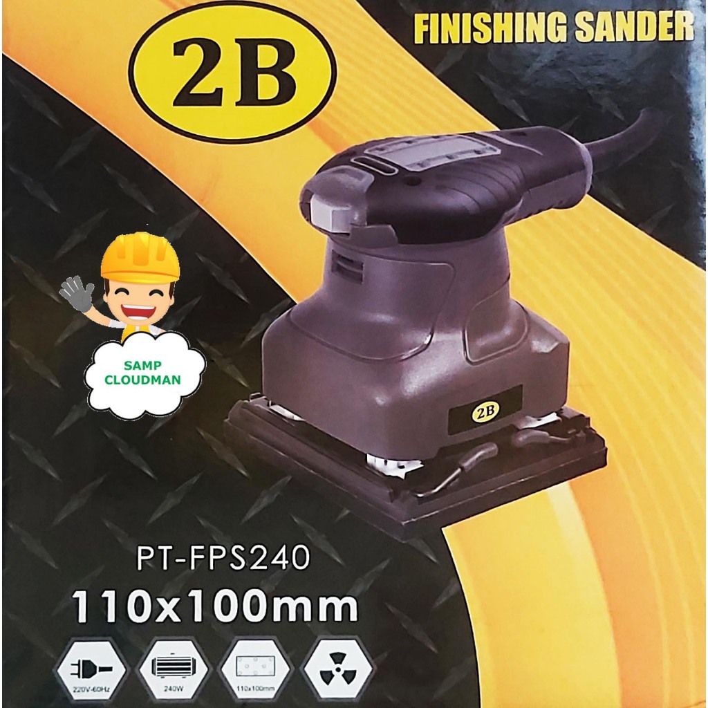 2B Electrical Finishing Palm Sander 220V 240W Wood working Sanding ...