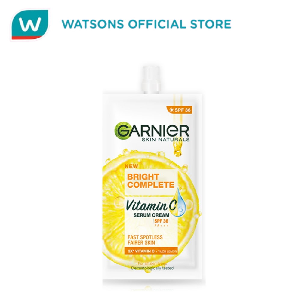 GARNIER Bright Complete SPF36 Muti-Action Whitening Serum Cream 7ml ...