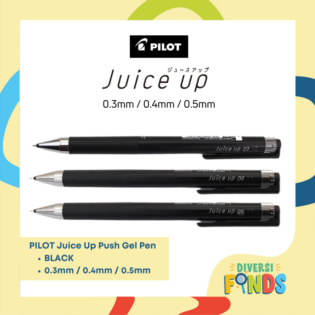 Pilot Juice Up 0.3 mm / 0.4 mm / 0.5mm Refillable Retractable Clicker Gel Pen - with Refill ...