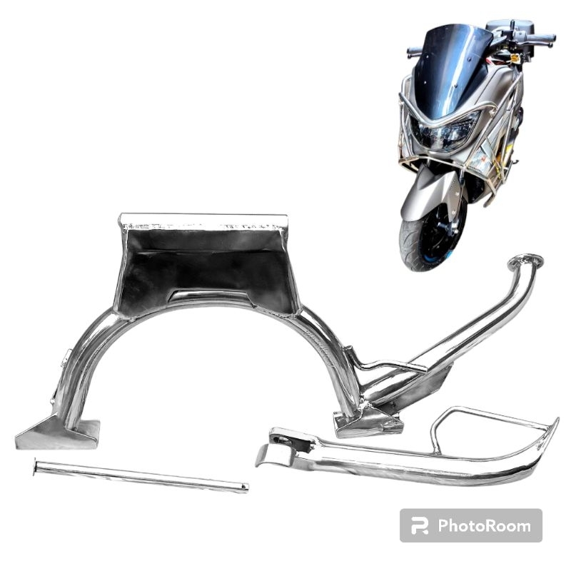 [RMG] N-MAX V1/V2 STAINLESS CENTER STAND /SIDE STAND & EHE WITH LOCK ...