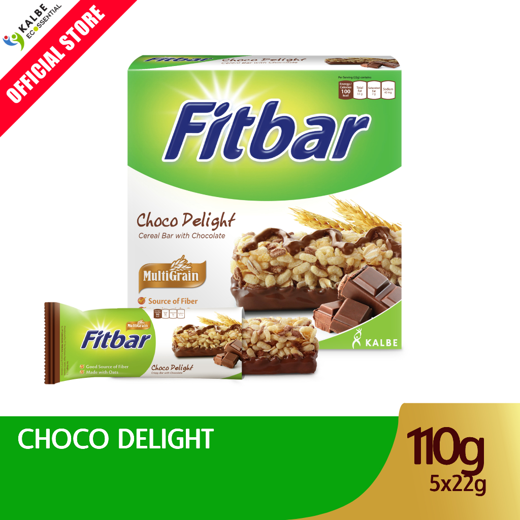 Fitbar Cereal Bar Chocolate Multipack (5 x 22g) | Shopee Philippines