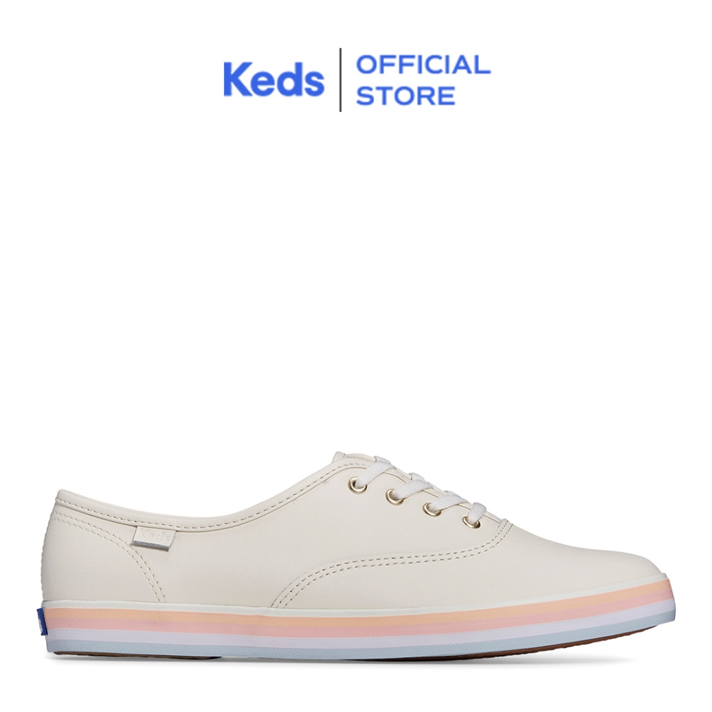 Women's Champion Leather Foxing Stripe Sneaker Egret/Multi (WH67932 ...