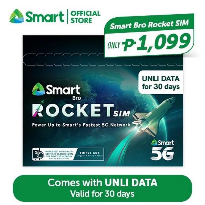 ☯️SALE☯️ Smart Rocket sim with 30days unlimited data ( Fast Delivery ...