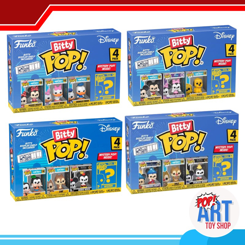 DISNEY | MICKEY MOUSE | FUNKO BITTY POP | 4 PACK | Shopee Philippines