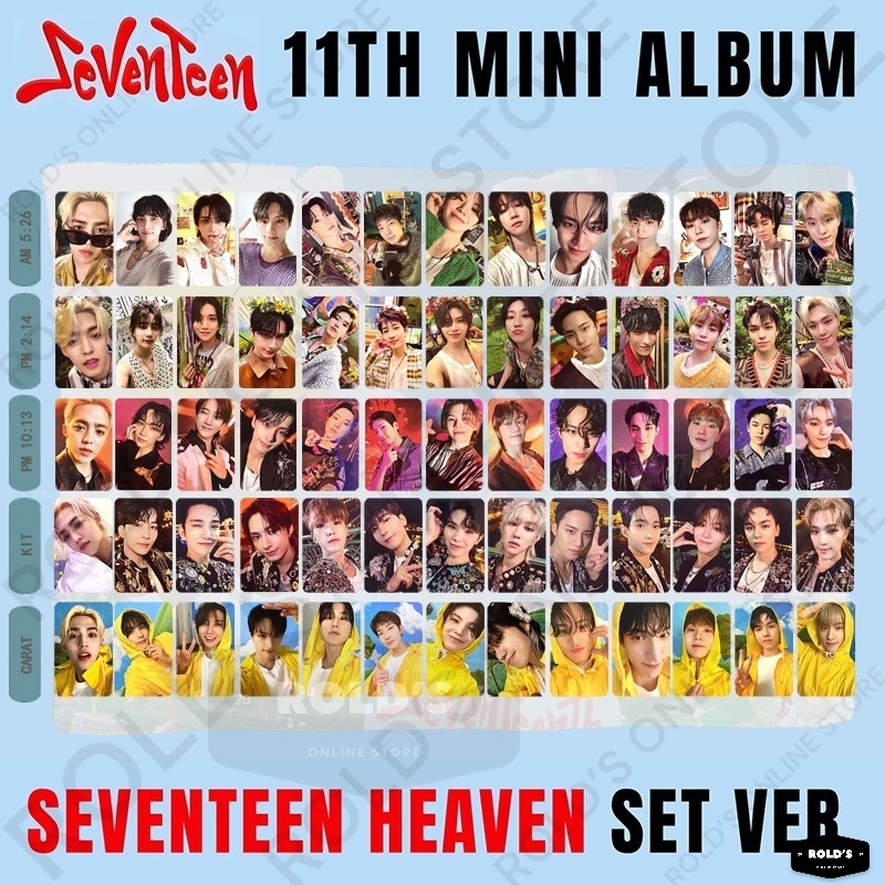 [5-13pcs/set] SEVENTEEN 'Seventeenth Heaven' UNOFFICIAL Photocards ...
