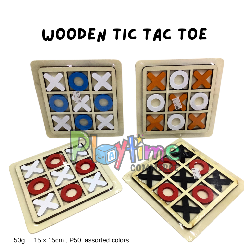 Wooden Tic Tac Toe Classic Game Family Games | Shopee Philippines