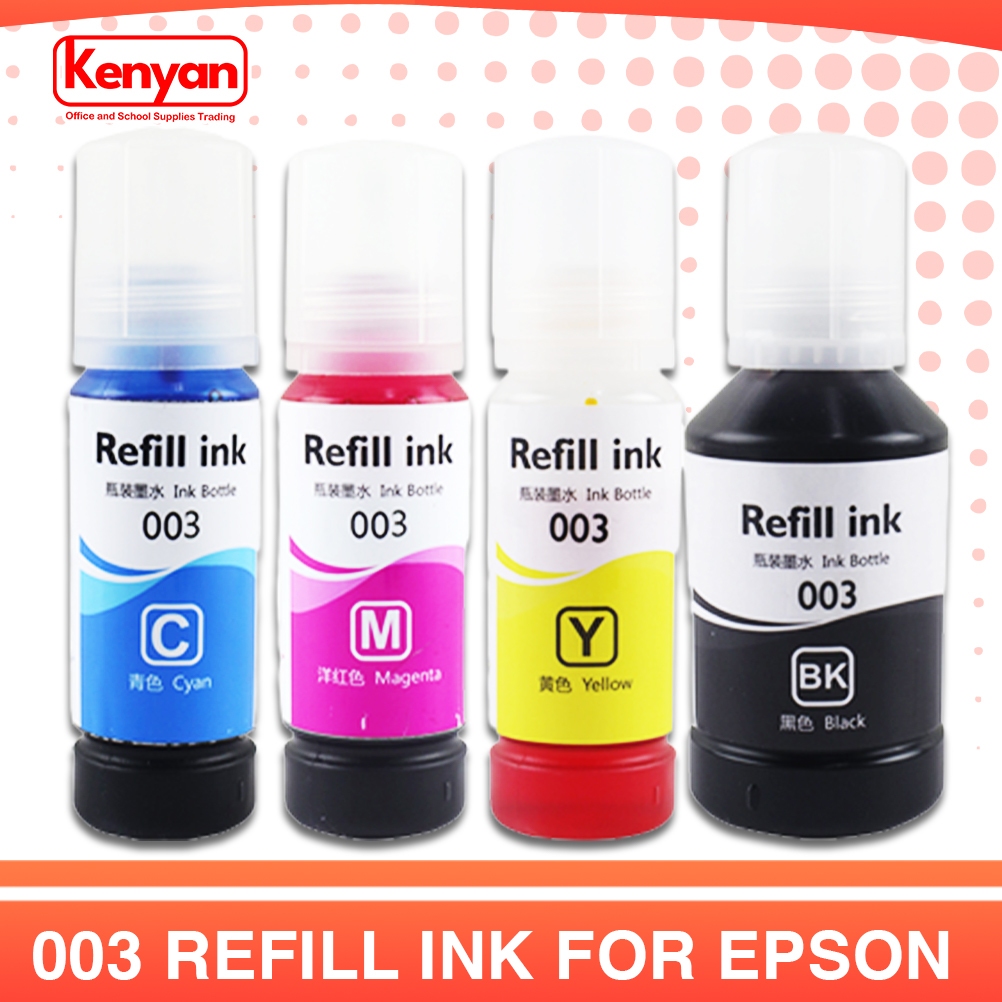 Refill Ink 003 Premium Dye Ink 70ML for [ L1110/L3100/L3101/L3110/L3150 ...