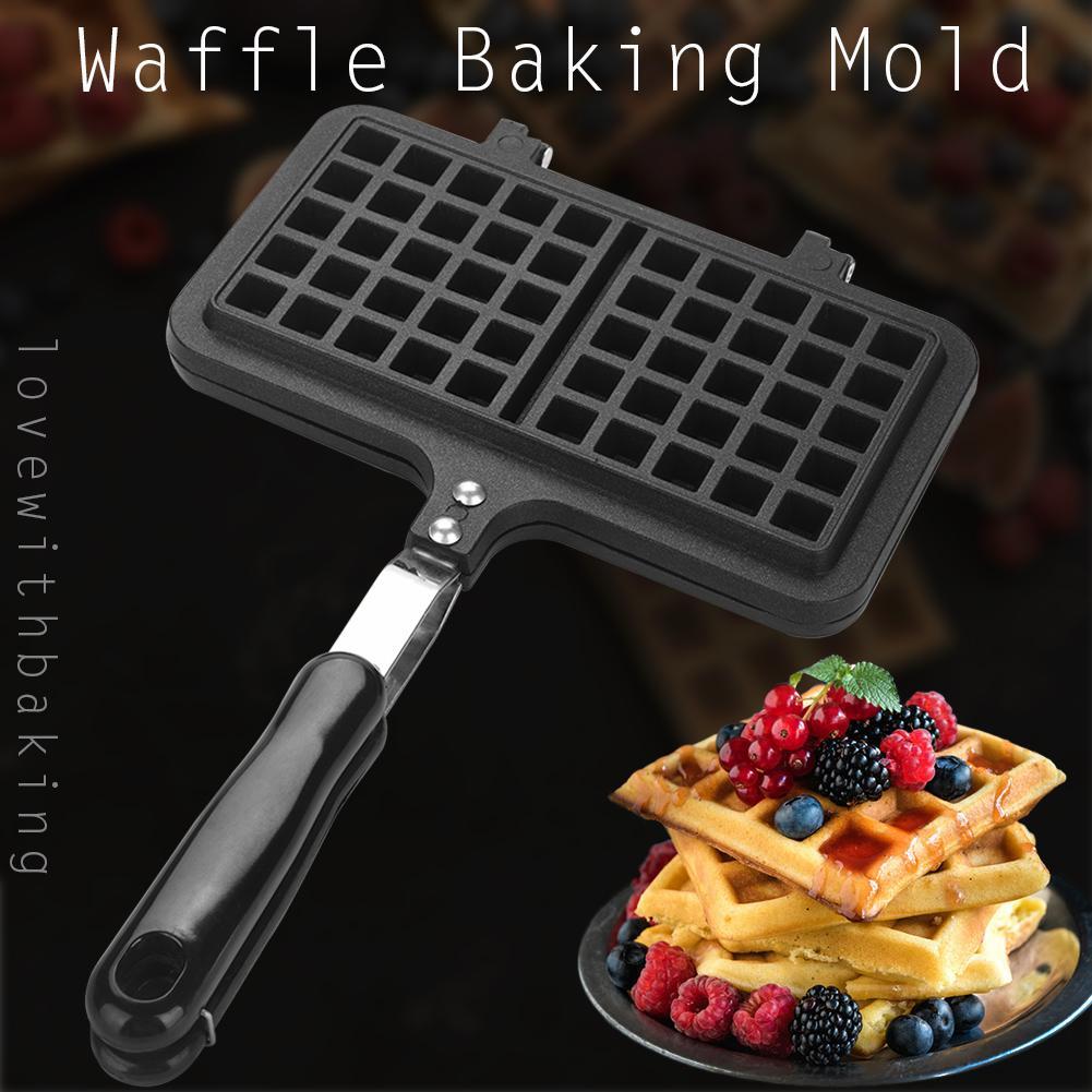 ACB Home Double Mini Waffle Baking Pan for Snacks Breakfast Dessert ...