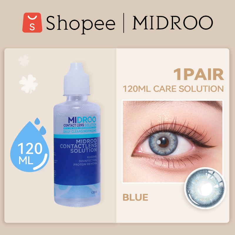 Midroo 1Pair Rich Girl Contact lens Complete Set With Solution Graded 0 ...