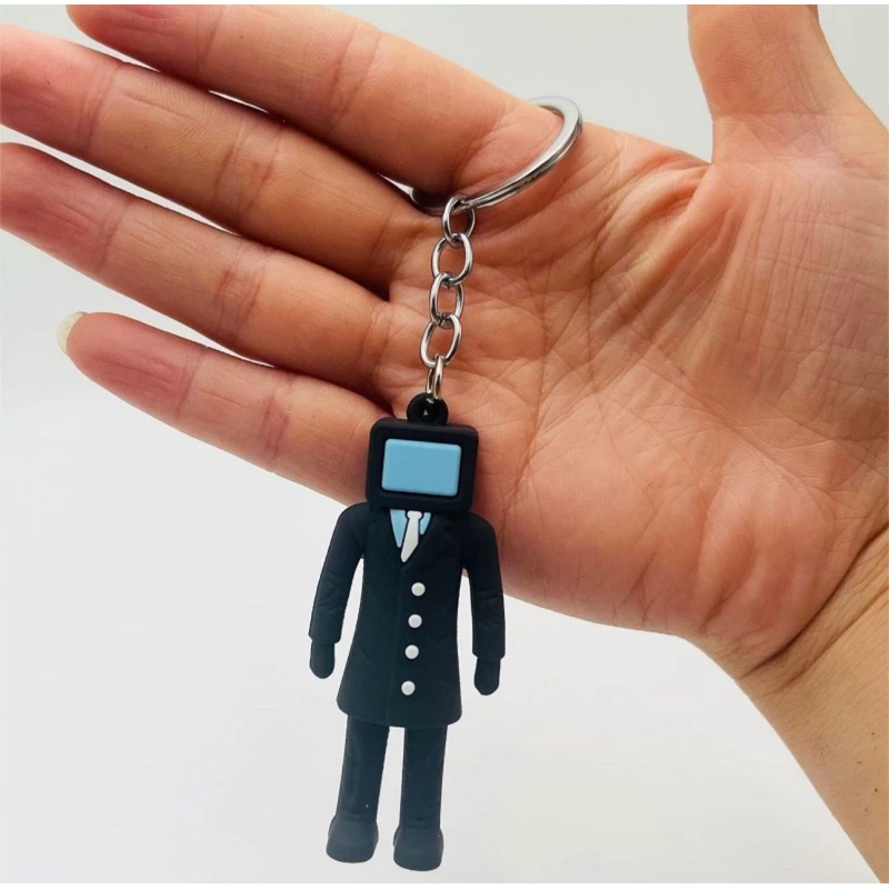 New Anime Skibidi Toilet Keychain PVC Keyring Figure Skibidi Dop Toy ...