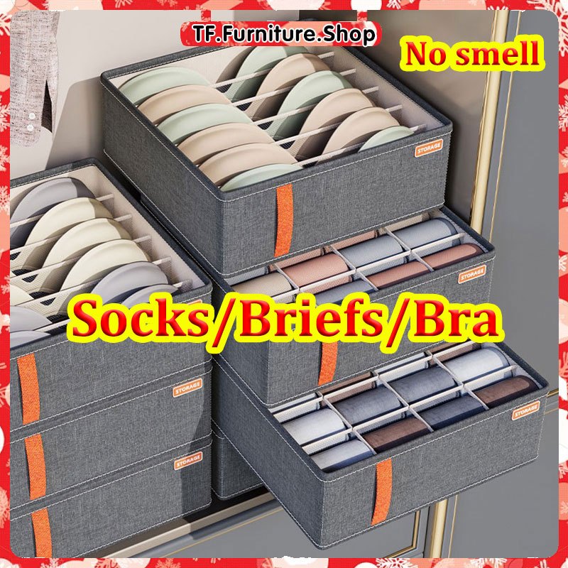 6/7/20 Grids Bra Storage Underwear Organizer Foldable Panty Clothes ...