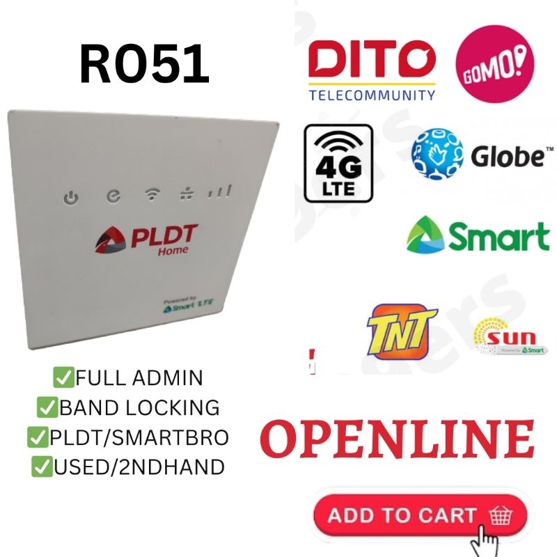 SMARTBRO/PLDT HOME PREPAID WIFI R051 OPENLINE (USED/2NDHAND) | Shopee ...