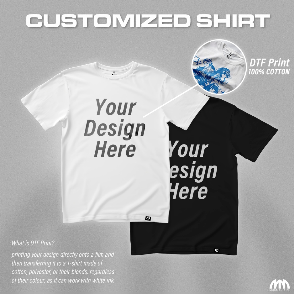 Customized Tshirt - DTF Print - Unisex - Mugmania Ph | Shopee Philippines