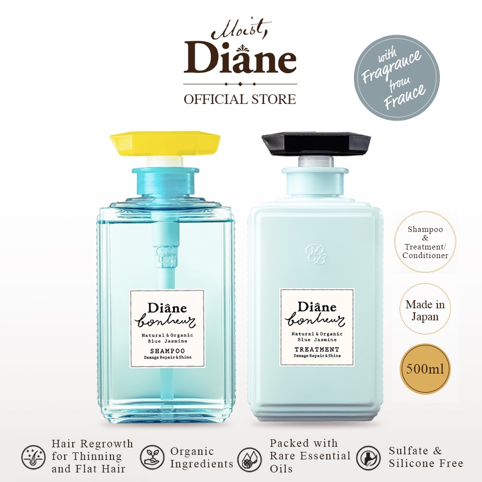 Diane Bonheur Blue Jasmine Shampoo and Treatment Set (500 ML each) | Shopee Philippines