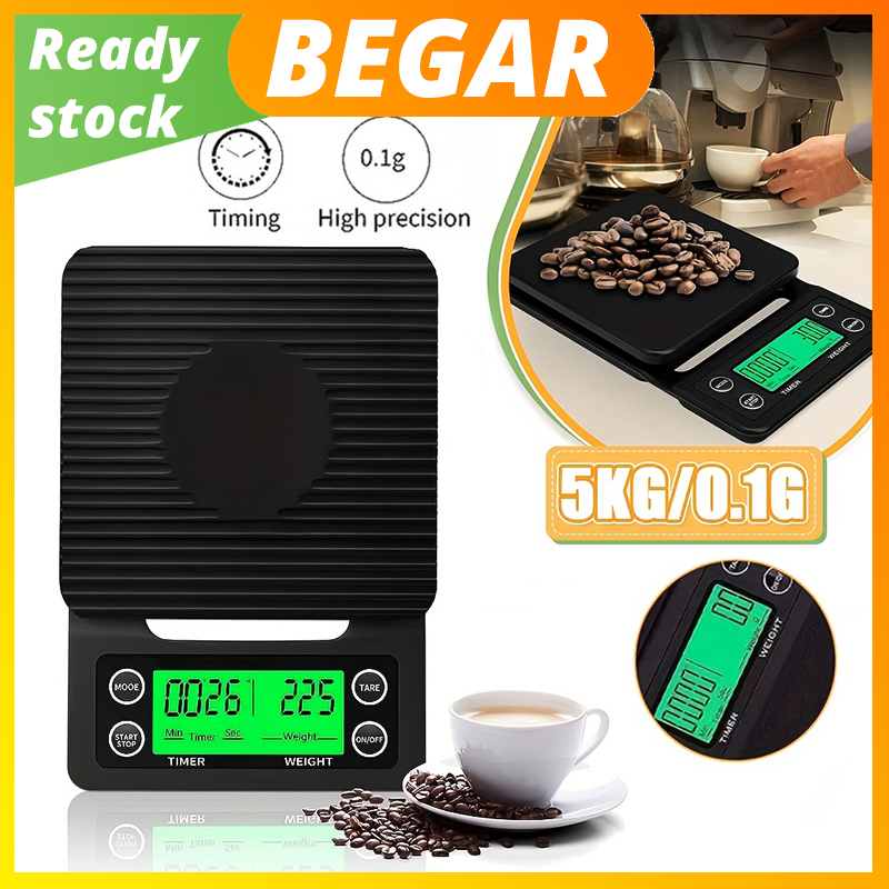 Coffee Scale with Timer, 3000g/0.1g Digital Baker Scale with LCD ...