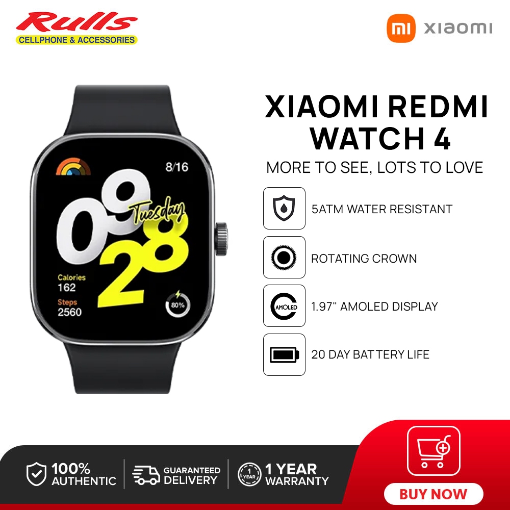 Xiaomi Redmi Watch 4 Smartwatch | 1.97" AMOLED Display | Aluminum Alloy ...