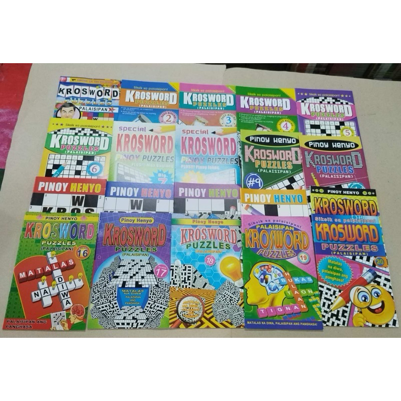 Pinoy krosword crossword puzzle/palaisipan (20 kinds) | Shopee Philippines