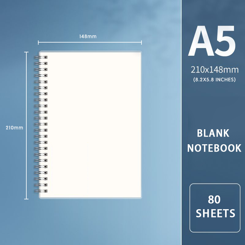 A5/B5/A6 80 Sheets Notebook Muji Spiral Journal Writing Notebooks For ...