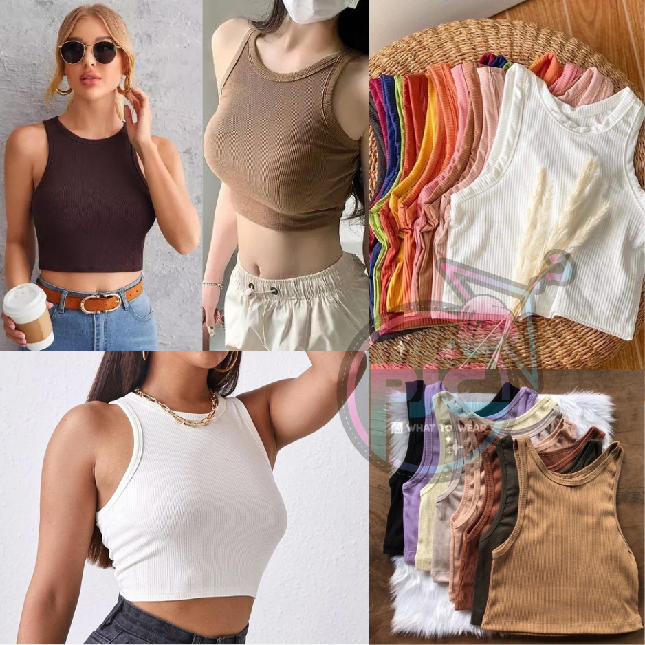 Trendy Racer Back Sando Crop Top For Ladies Good Quality - Affordable ...