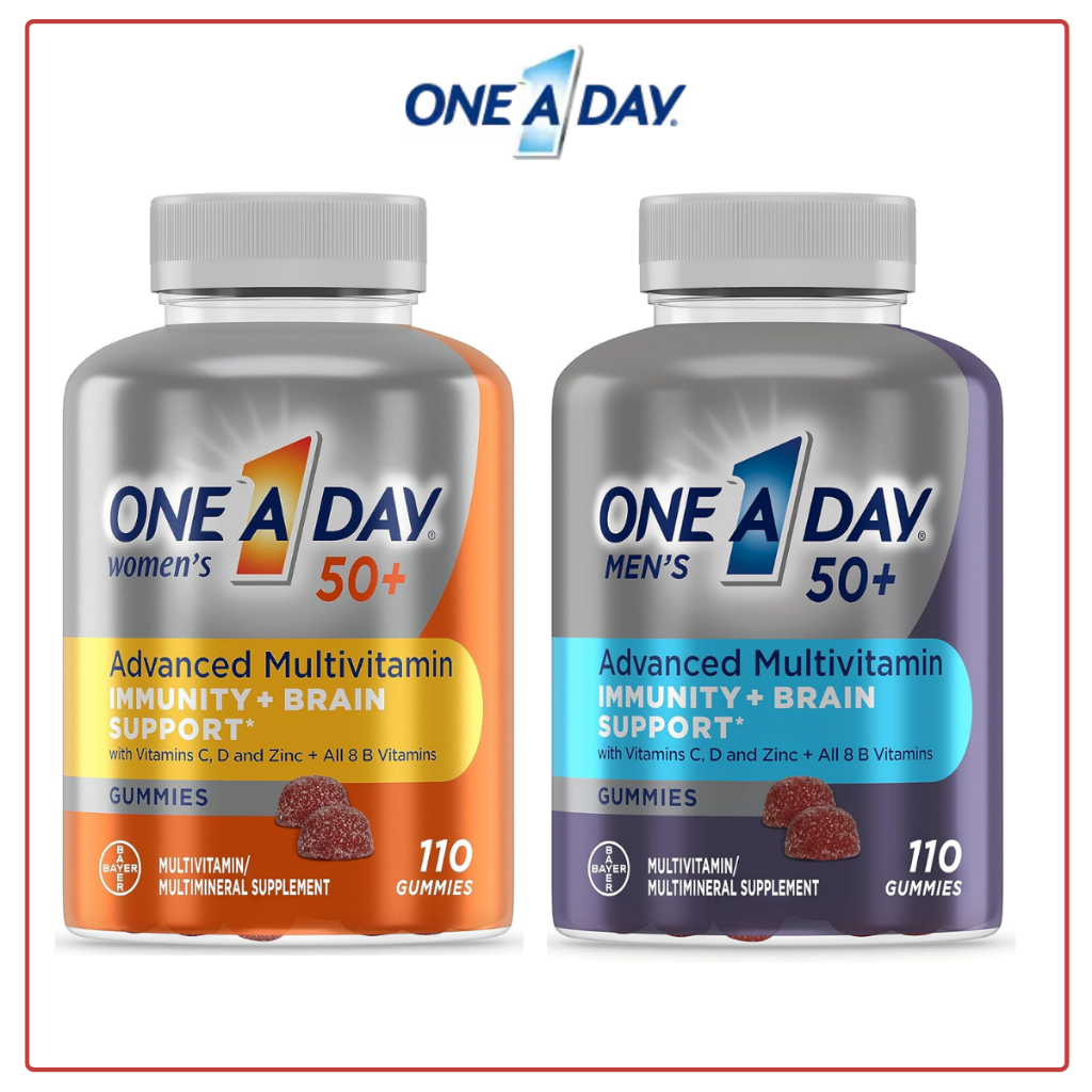 One A Day Men & Women's 50+ Advanced Multivitamin, 110 Gummies (See EXP ...
