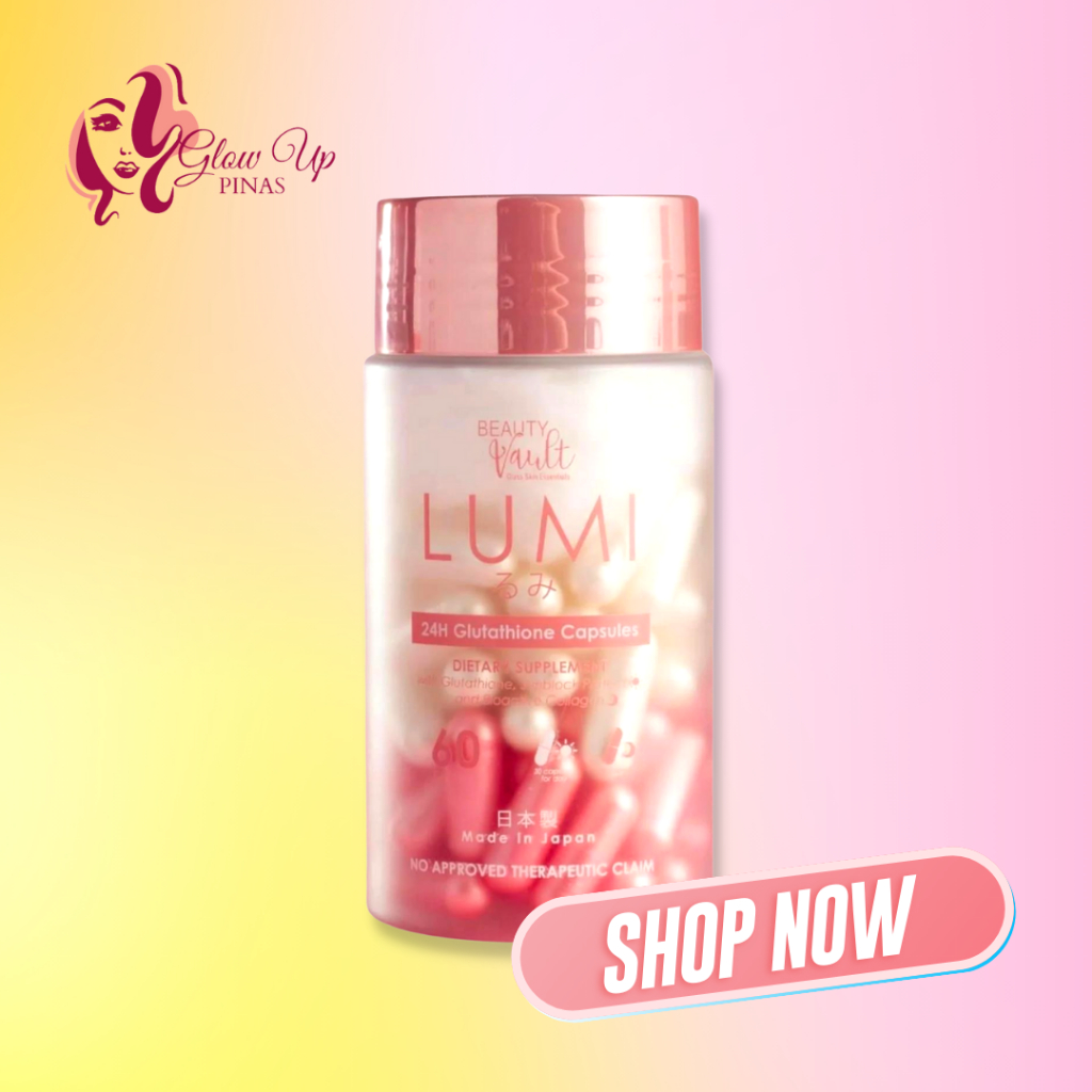 Original and Authentic LUMI 24H Glutathione Capsules Whitening by Beauty Vault (60 Capsules ...