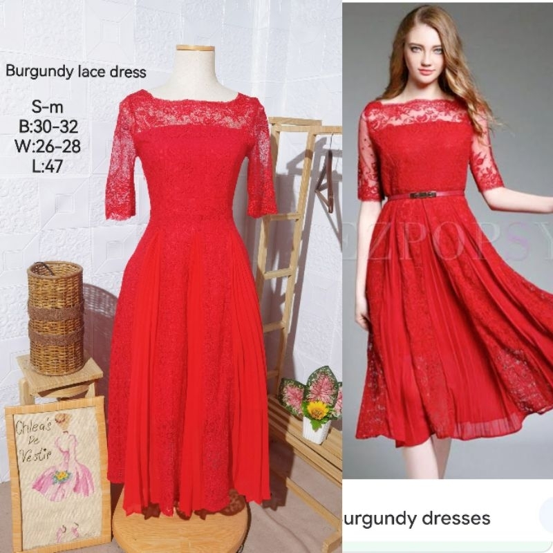 Cute/pretty Red dresses | Shopee Philippines