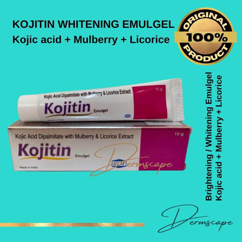KOJITIN Emulgel (15 grams) Whitening & Brightening Gel Dermagrade ...