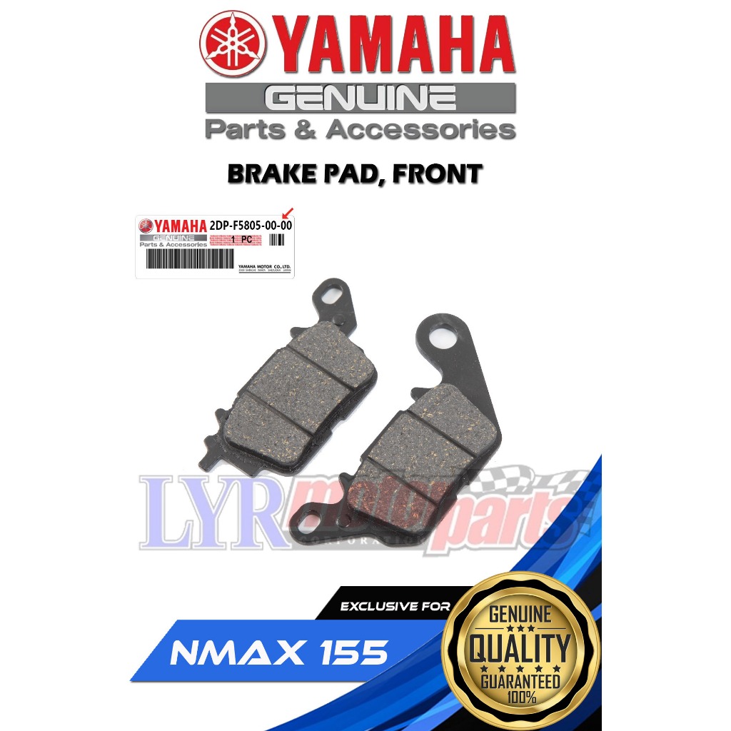YAMAHA GENUINE BRAKE PAD FRONT FOR NMAX 155 V1, V2 ( 2DP-F5805-00-00 ...