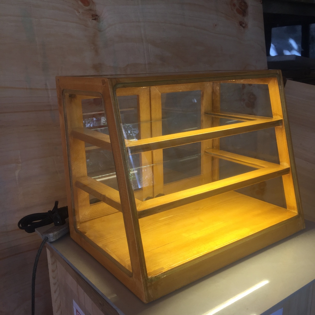 Customize Pastry Cabinet with Led Light Glass Wood Display Food Display ...