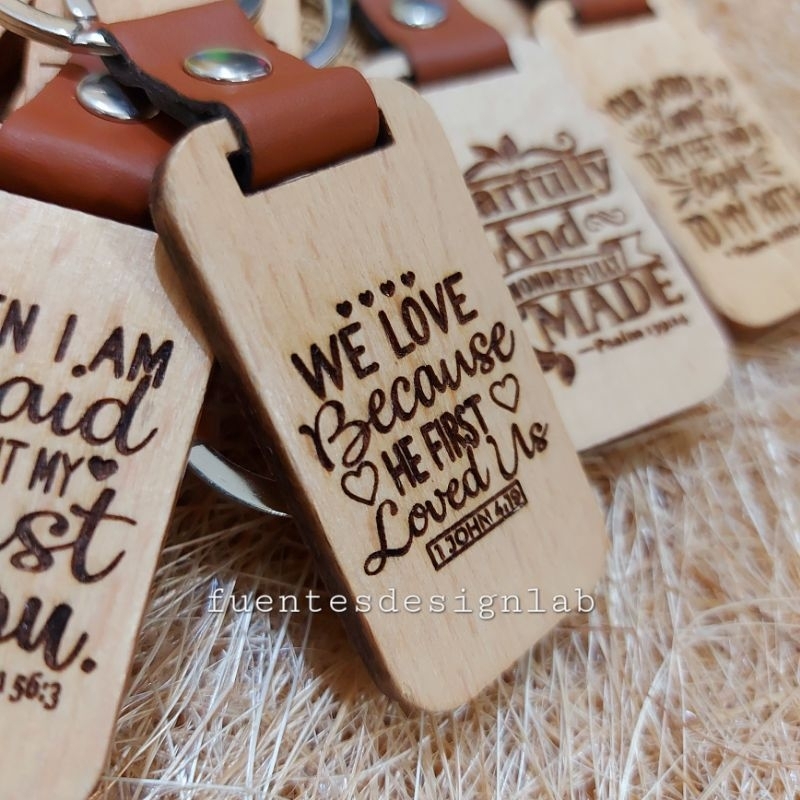 Bible Verse Wooden Keychain | Laser Engraved Wooden Keychain | Shopee ...