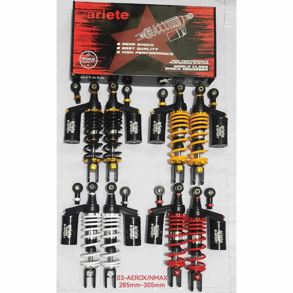 ARIETE REAR SHOCK WITH TANK ADJUSTABLE 285MM - 305MM YAMAHA NMAX 155 ...