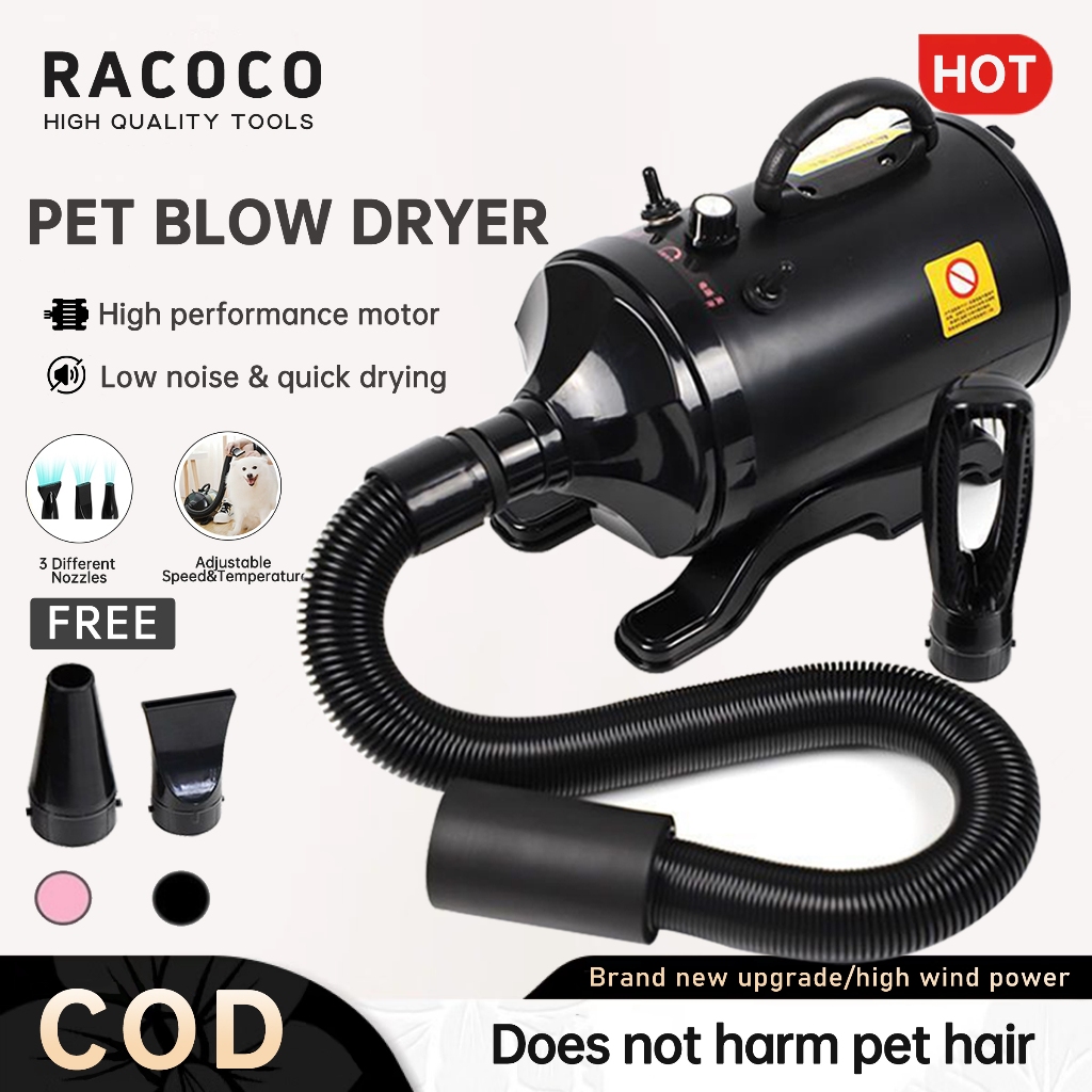 Portable Hair Dryer Pet Dog Cat Grooming Warm Wind Fast Blow-dryer With ...