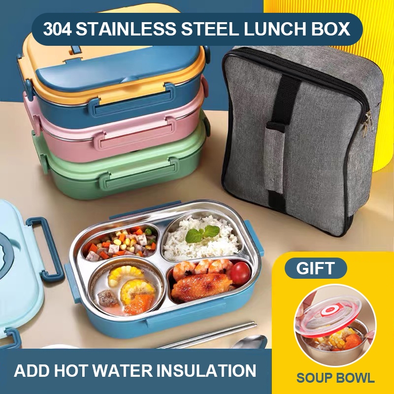 Dinnerware Set 304 Stainless Steel Insulated Lunch Box With Soup Bowl ...