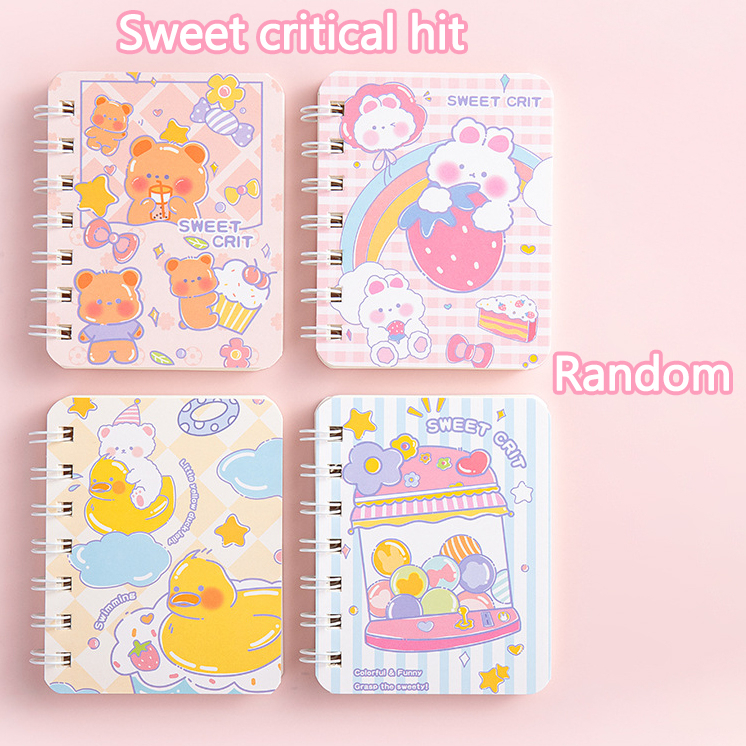 mini diary book diary A7 Cute Mini Spiral Notebook Cartoon Diary ...