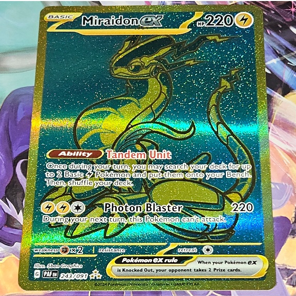 Pokemon TCG Miraidon ex Paldean Fates Gold Special Rare | Shopee ...