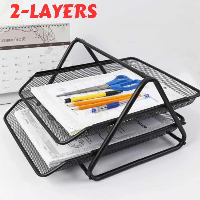 Office Supplies Metal Iron Mesh File Tray File Holder Data Rack Multi ...