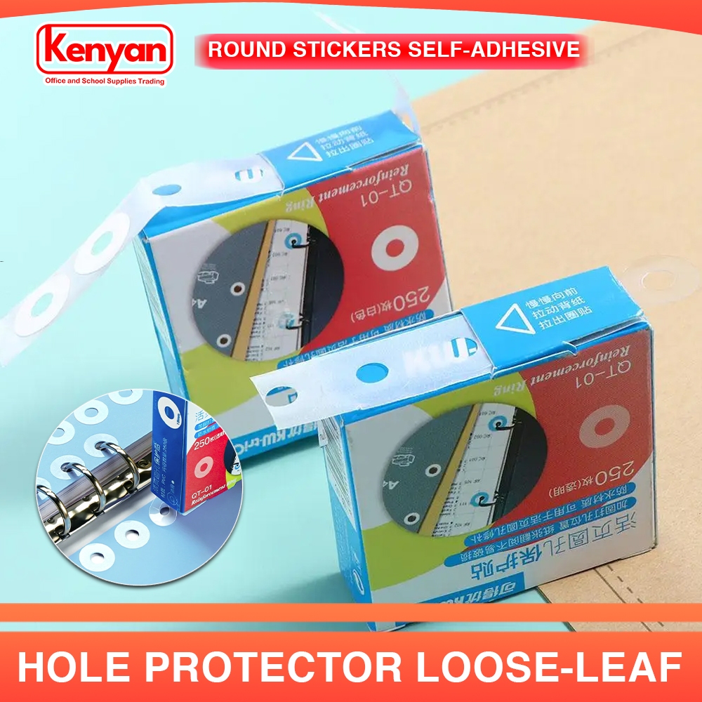 KW-TRIO Hole Protector Loose-Leaf Paper Labels Round Stickers Self ...