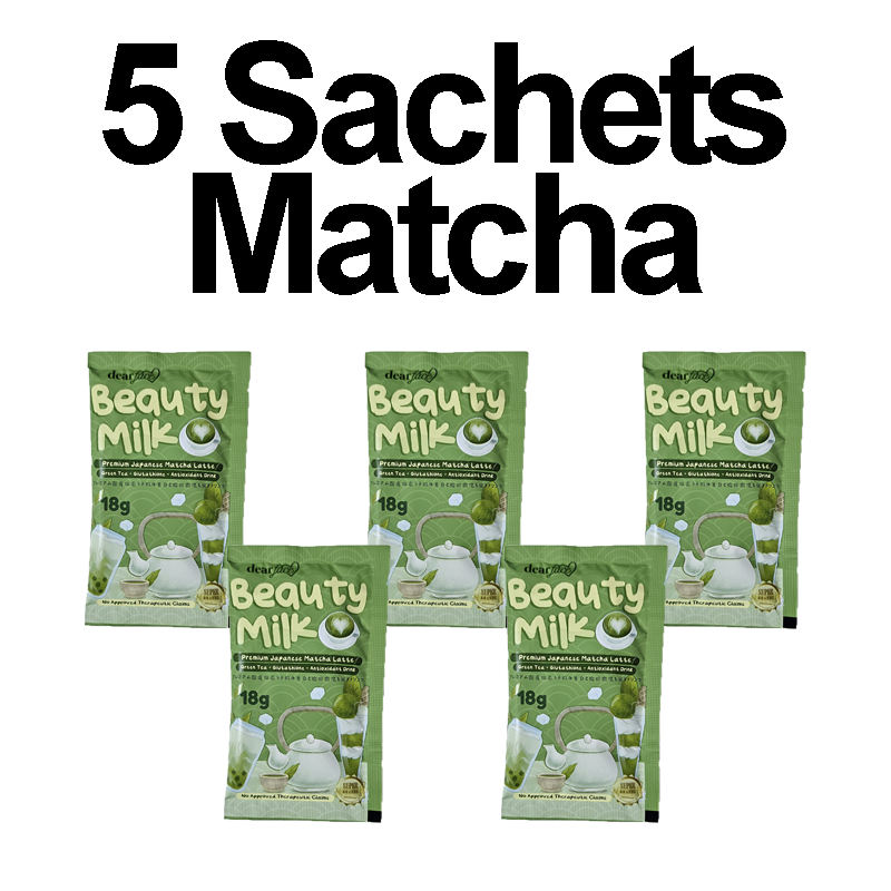 DEAR FACE Beauty Milk Matcha Collagen Drink 10 Sachets | Shopee Philippines