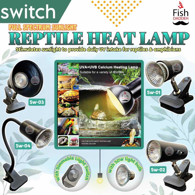 Reptile Heating Lamp Heat Light UV UVA UVB Bulb for Lizard Tortoise ...