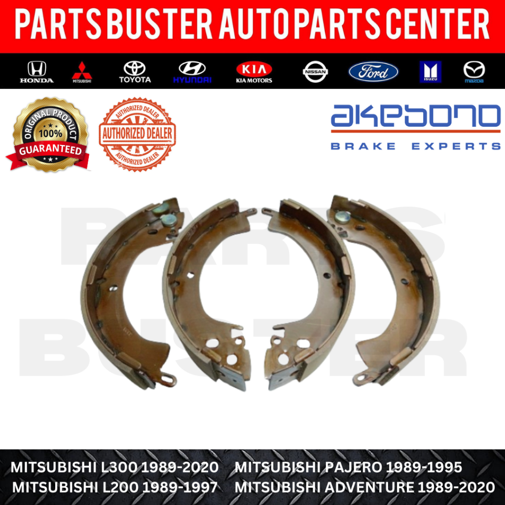 Akebono Brake Shoe for Mitsubishi L300 89-20, L200 89-97, Pajero 89-95 ...